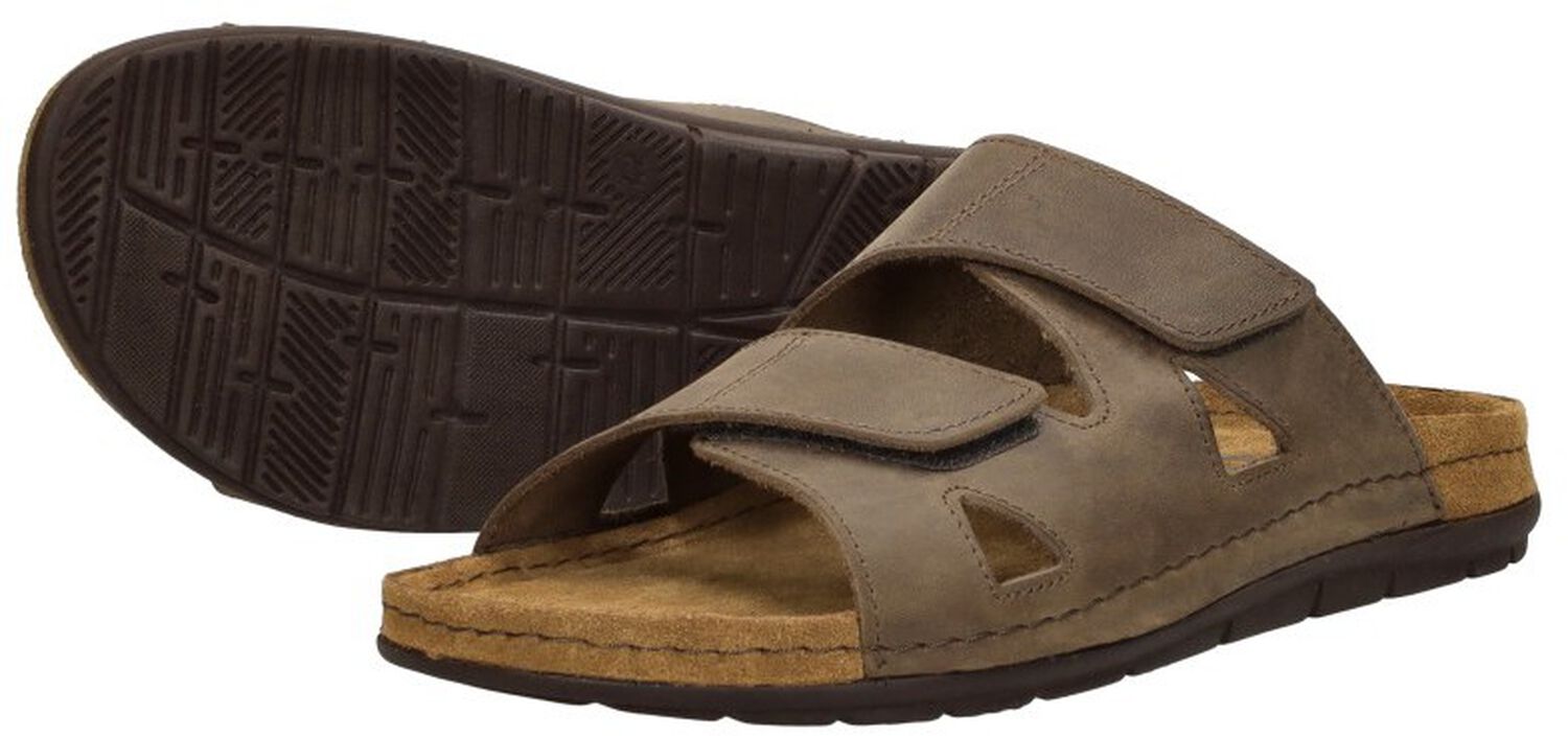 Heren slippers donkerbruin