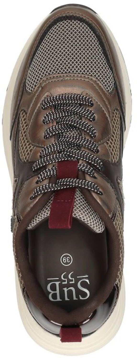 Sub55 - Sneakers Laag donkerbruin | Schuurman Schoenen