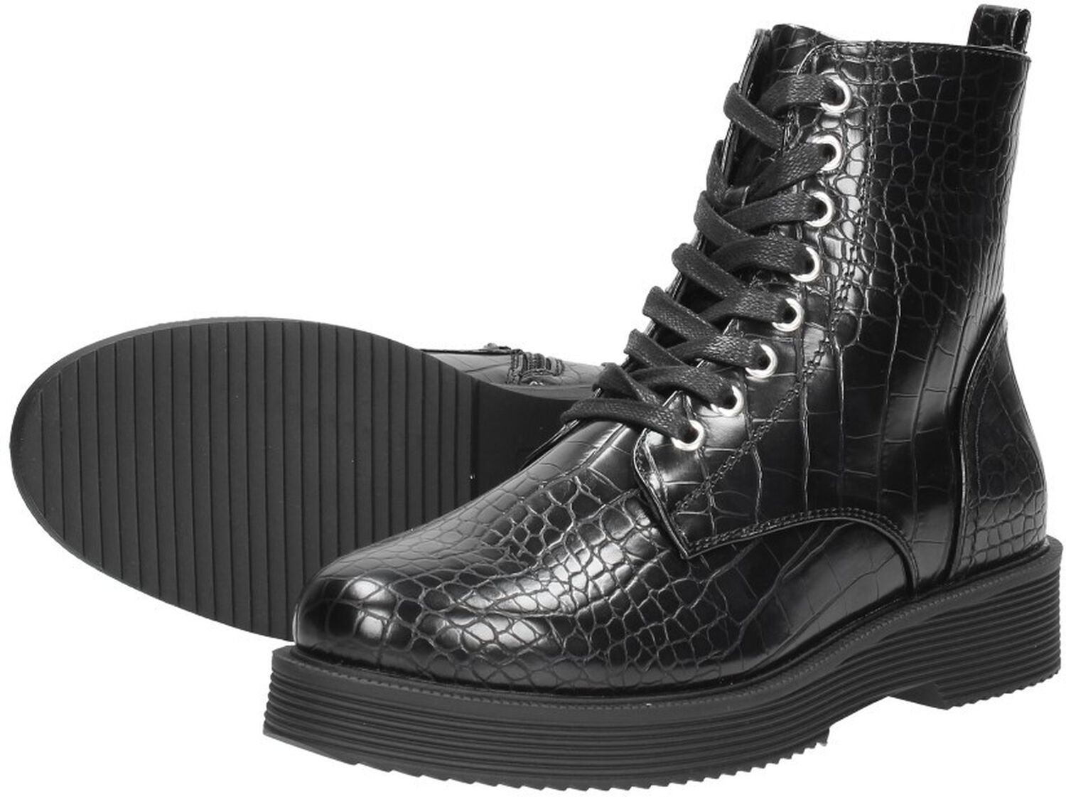Dames veterboots zwart