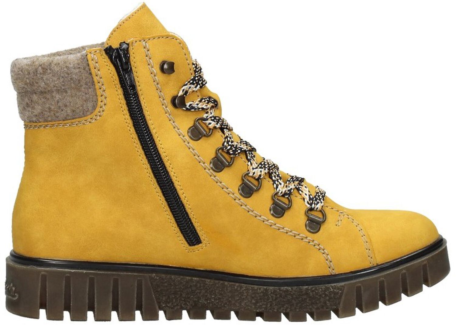 Rieker - Dames veterschoenen geel | Schuurman Schoenen