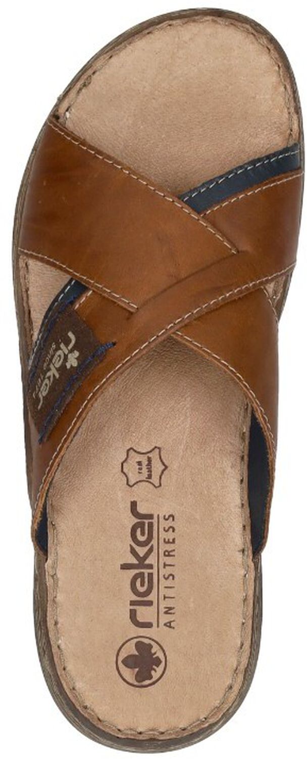 Heren slippers cognac